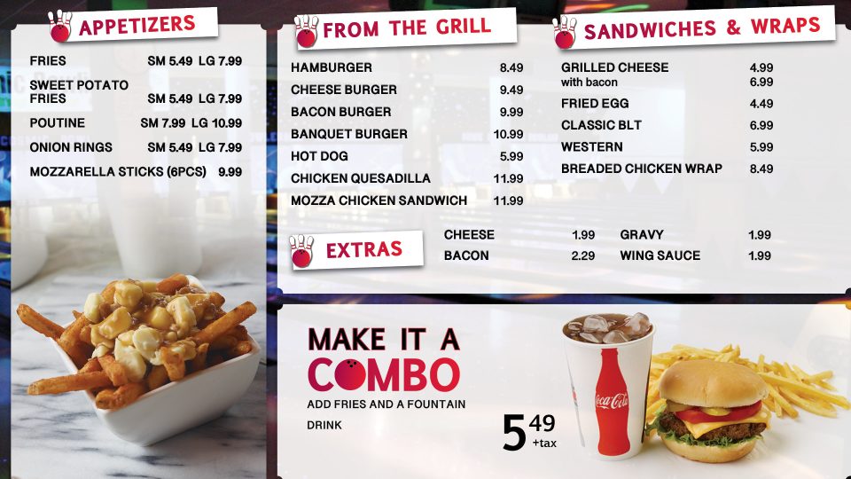 Barrie Menu - Bowlerama